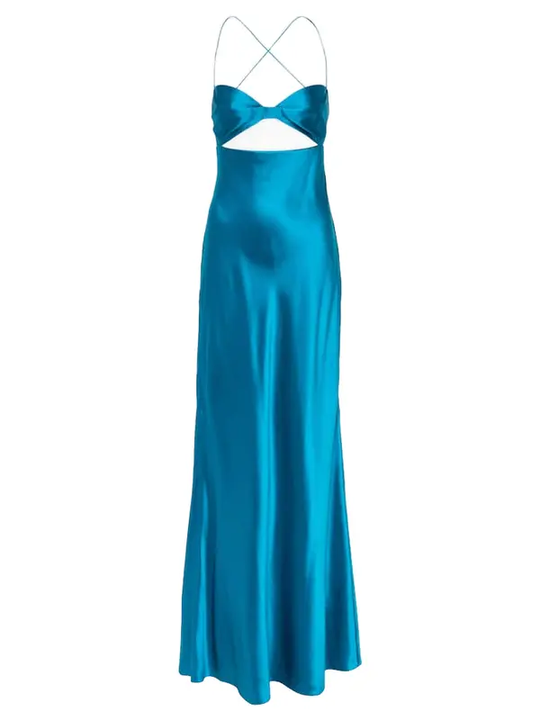 THE SEI Silk Satin Gown - Blue