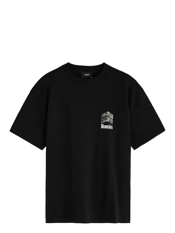 HOMIES MARBELLA Racing Special Edition Printed Cotton T-shirt - Black