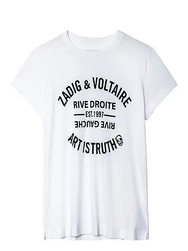 Zadig&Voltaire Branded-print Cotton T-shirt - White