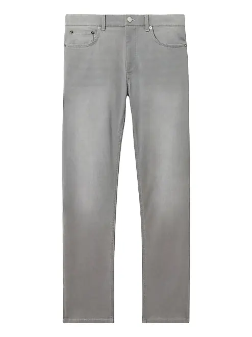 REISS Picton Slim-fit Stretch-denim Jeans - Light Washed Grey