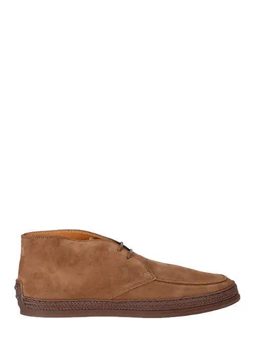 TOD'S Suede Mid-top Loafers - Brown