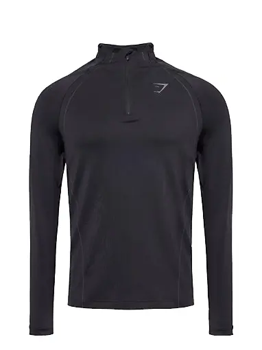 GYMSHARK Apex Seamless 1/4 Zip Top - Gs Black/gs Dark Grey