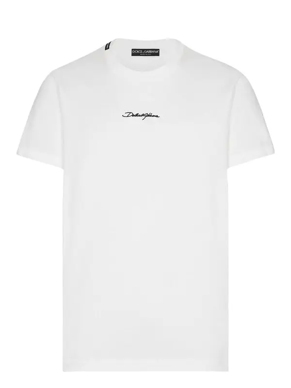 Dolce & Gabbana Cotton T-shirt With Logo - White