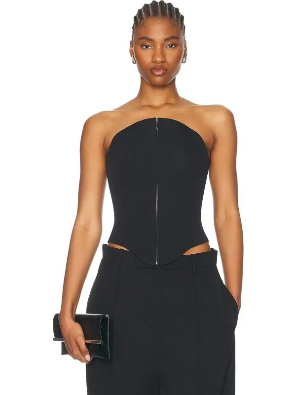 Alexander McQueen Bustier Top - Black