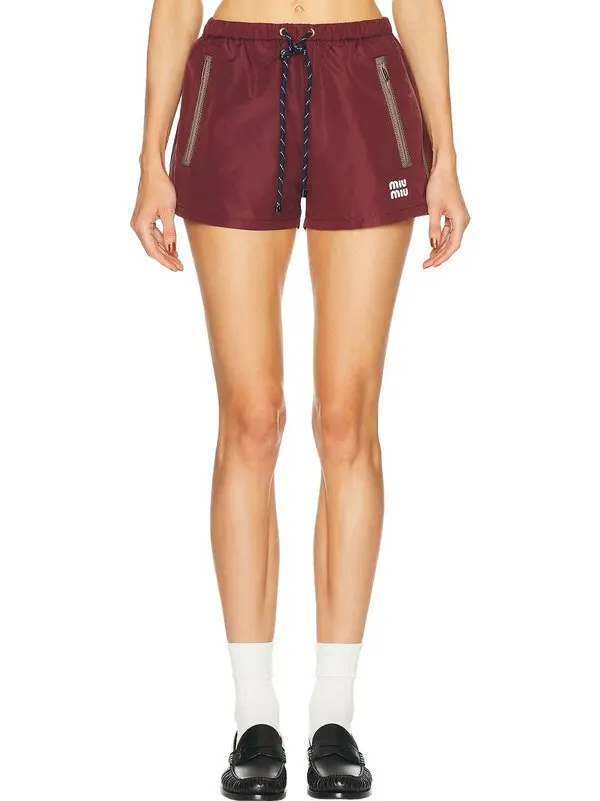 Miu Miu Track Short - Amaranto