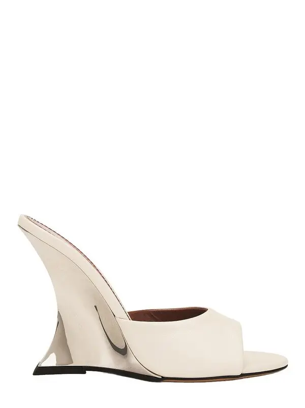 Paris Texas Nina Mule - White & Silver