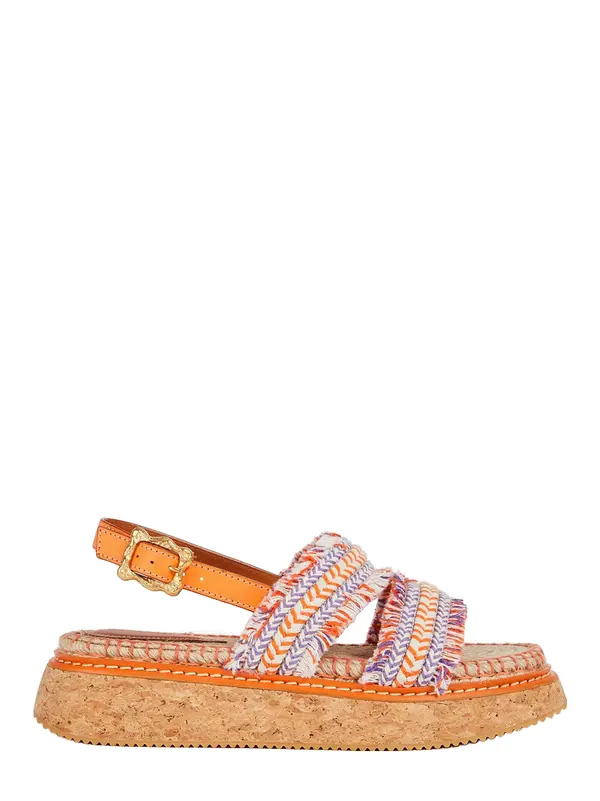 Zimmermann Braided Cord Slingback Sandals - Orange