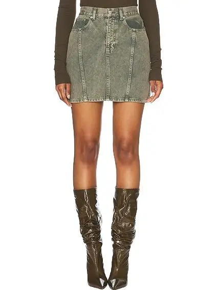 Moschino Denim Mini Skirt - Multi Grey