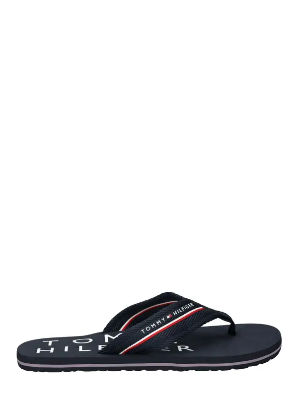 Tommy Hilfiger Logo-print Flip Flops - Blue