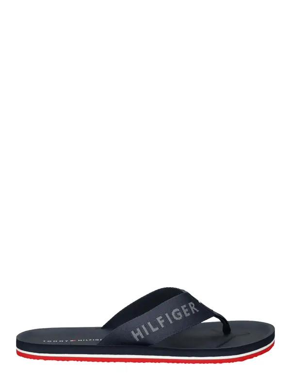 Tommy Hilfiger Logo Flip Flops - Blue