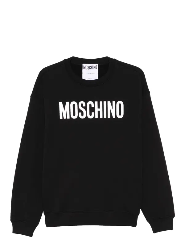 Moschino Logo-print Pullover Sweater - Black