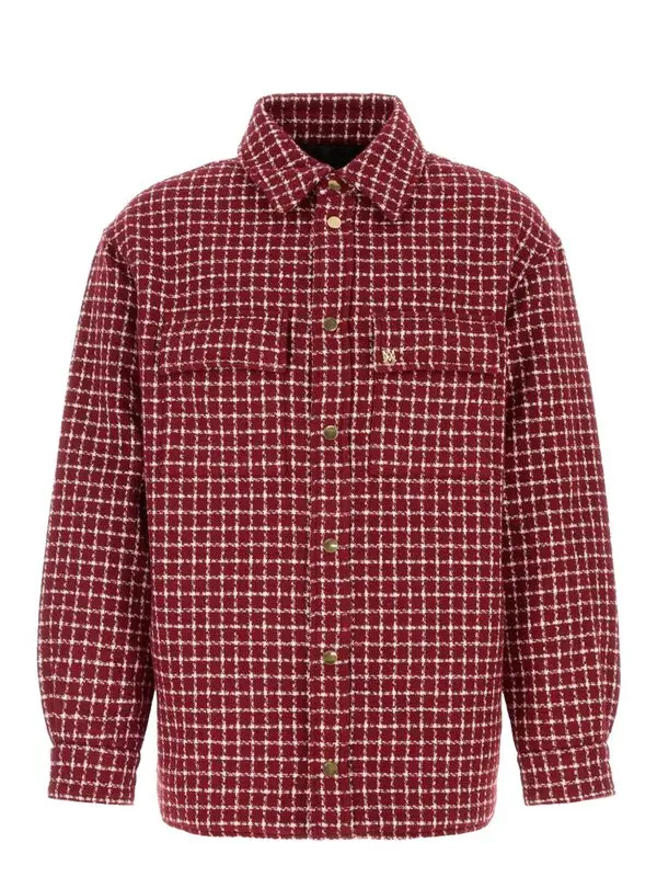 Amiri Bouclé Shirt Jacket - Red