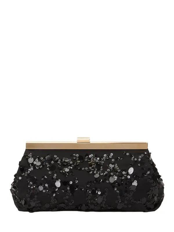 Fabiana Filippi Sequin-embellished Clutch - Black