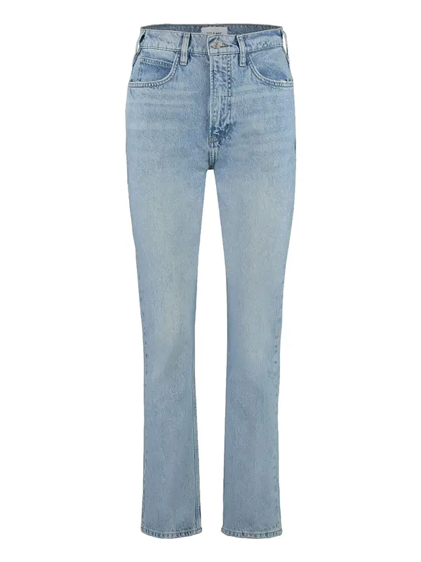 FRAME Cotton Straight-leg Jeans - Blue