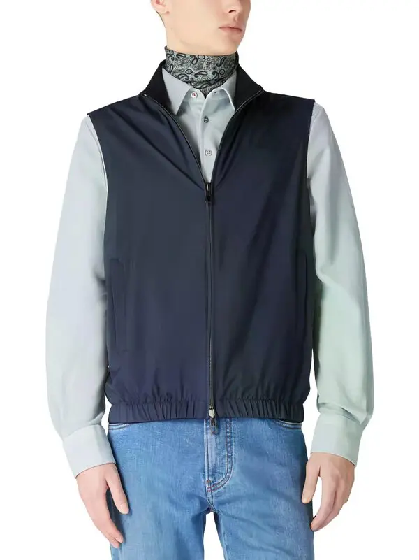 Loro Piana Reversible High-neck Gilet - Blue