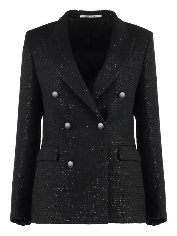 Tagliatore Sequinned Blazer - Black