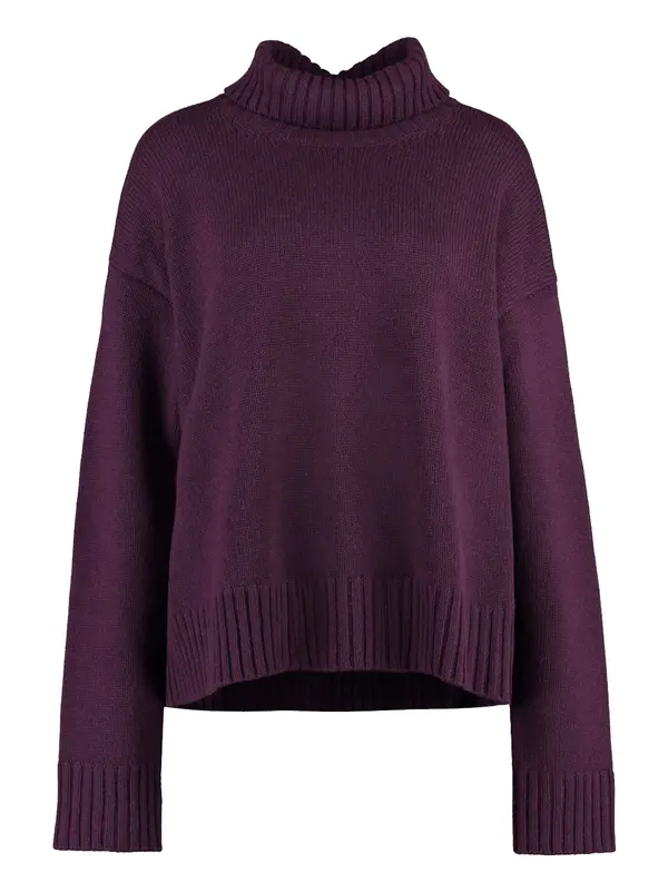 JIL SANDER Roll-neck Sweater - Purple