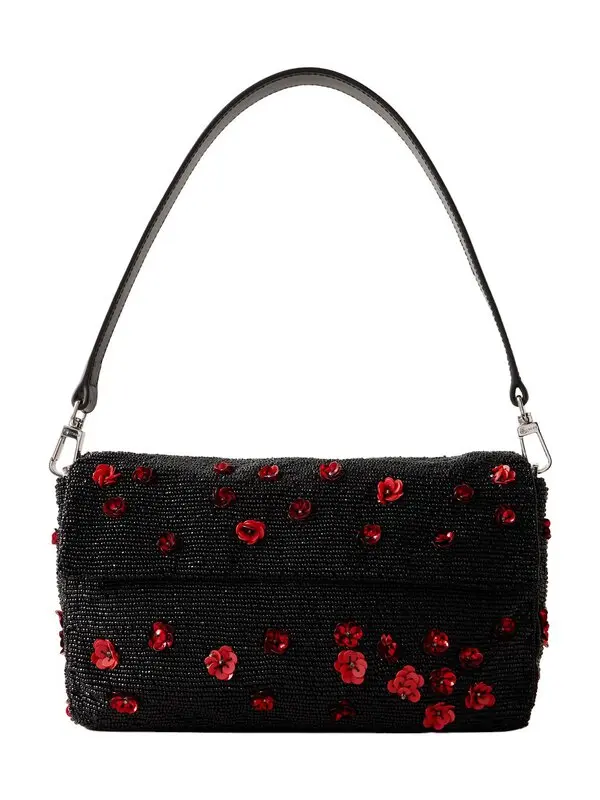 Staud Timmy Embellished Shoulder Bag - Black