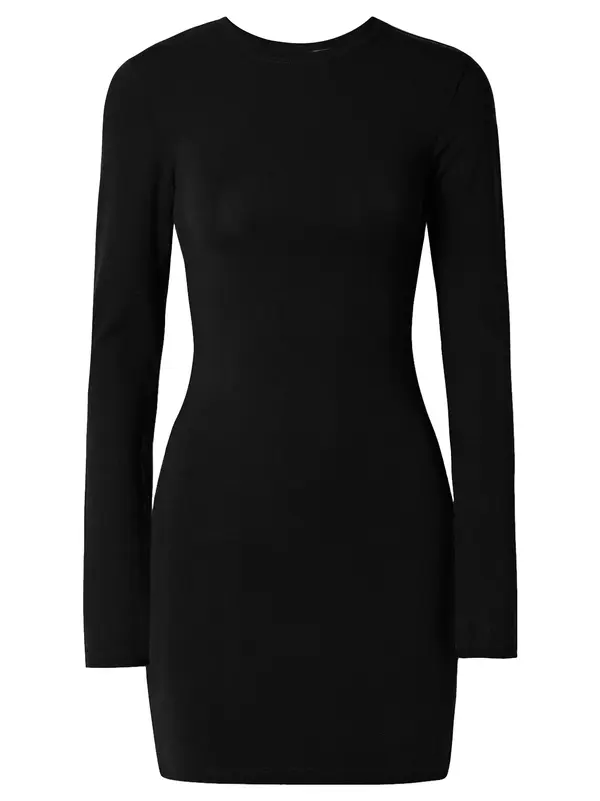 THE PARK Elizabeth Stretch-tencel Lyocell Mini Dress - Black