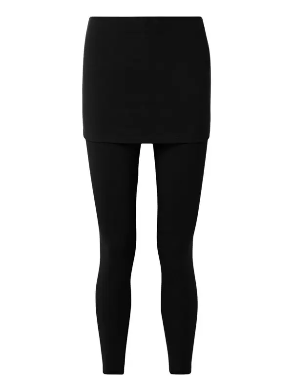 THE PARK Joy Layered Stretch-tencel Lyocell Leggings - Black