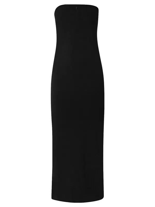 THE PARK Kate Strapless Midi Dress - Black