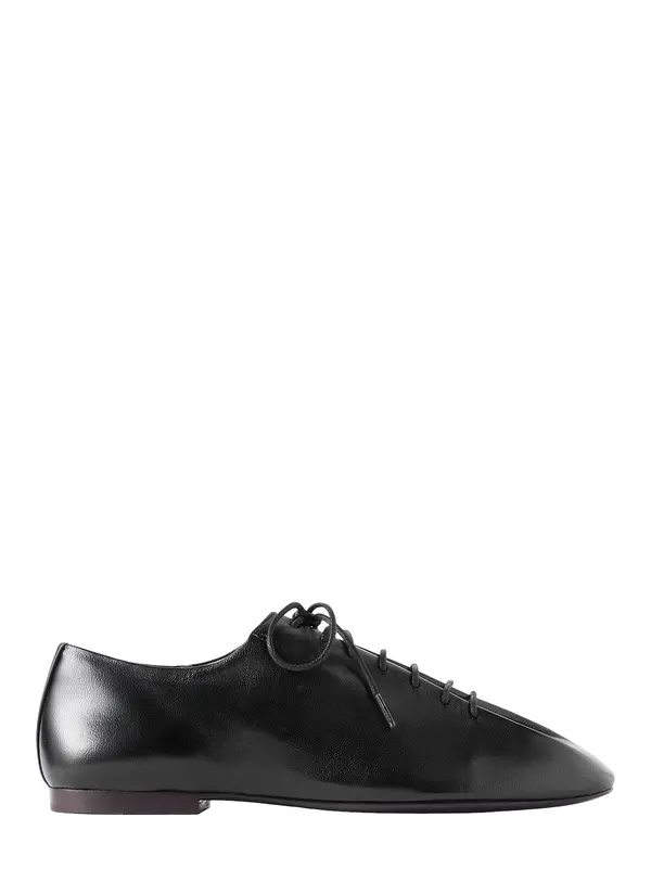 LEMAIRE Souris Leather Brogues - Black