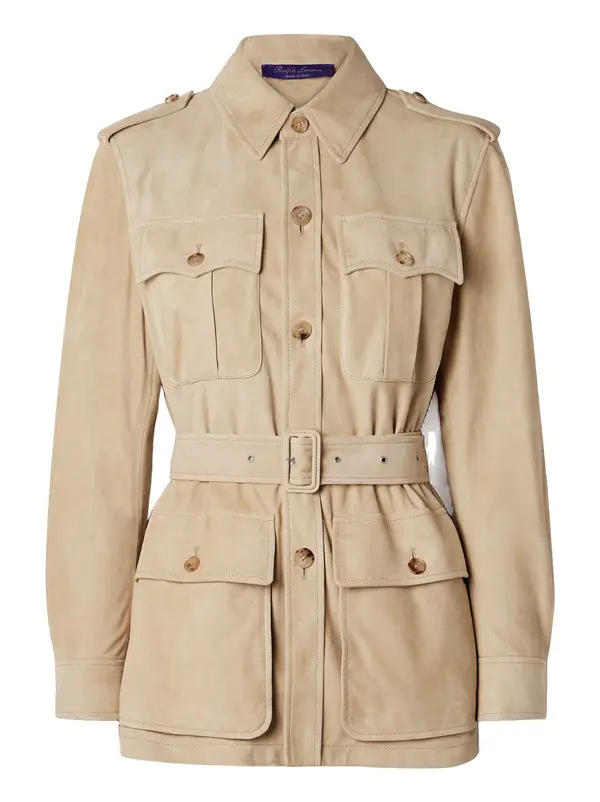 Ralph Lauren Gabbie Suede Jacket - Neutrals