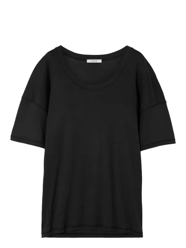 LEMAIRE Oversized Cotton-jersey T-shirt - Black