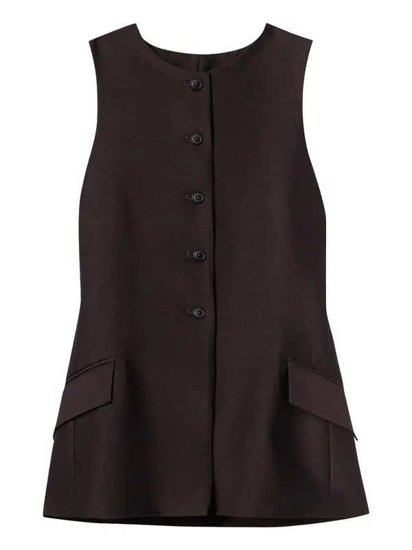 KALLMEYER Ira Wool And Silk-blend Vest - Brown