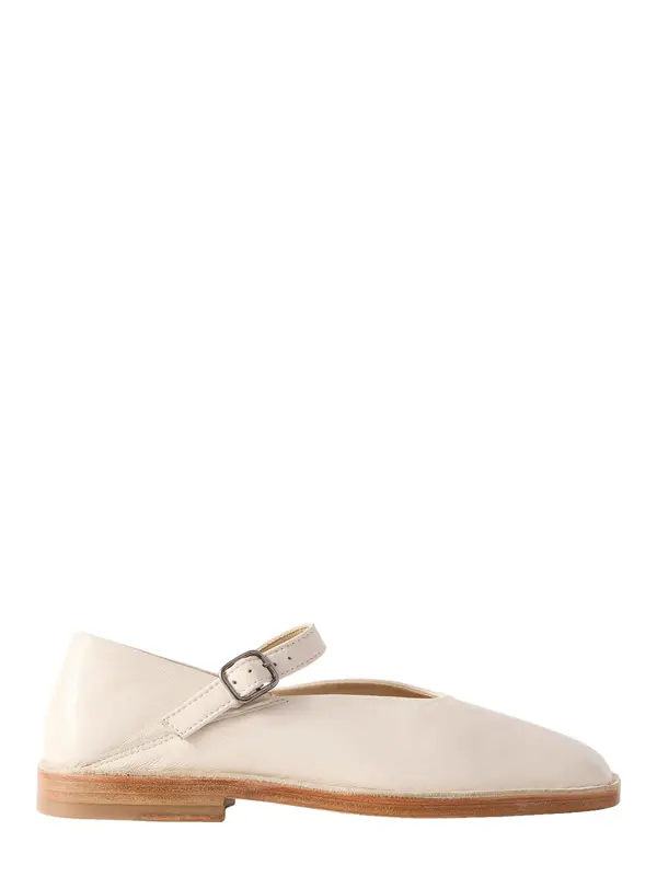 LEMAIRE Leather Ballet Flats - White