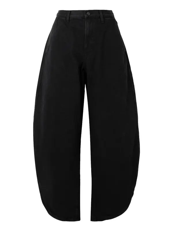 FRAME The Boomerang High-rise Wide-leg Jeans - Black