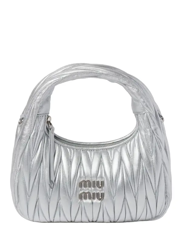 Miu Miu Matelassé Tote - Silver