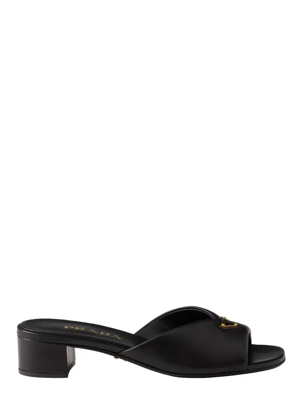 Prada 35mm Padded Leather Sandals - Black
