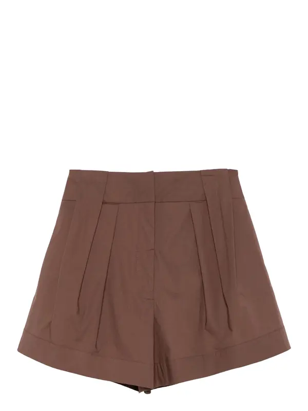 Federica Tosi Pleated Shorts - Brown