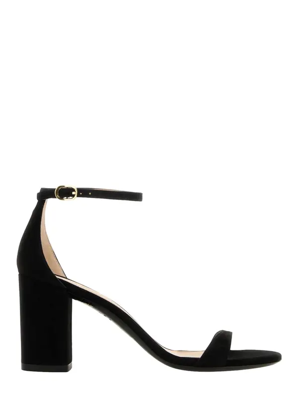 STUART WEITZMAN 75mm Nudist Block Heel Sandals - Black