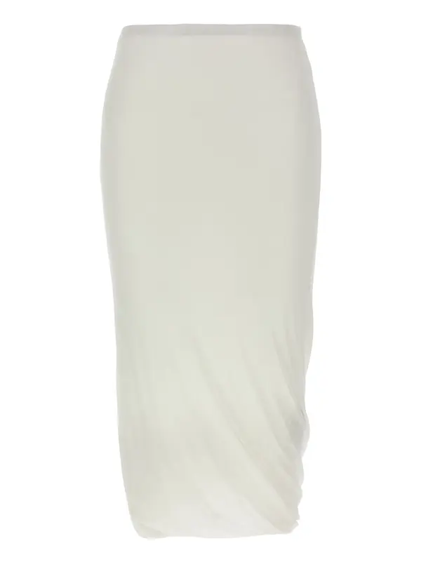 JIL SANDER Cotton Midi Skirt - White