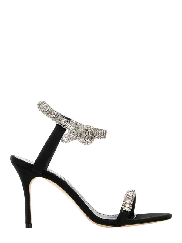 Manolo Blahnik 90mm Asasan Sandals - Black