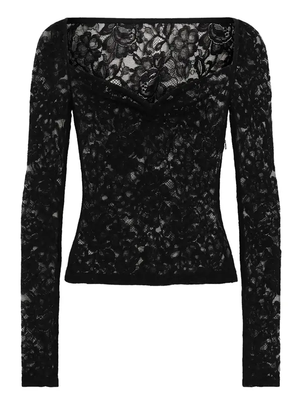 Dolce & Gabbana Floral-lace Top - Black