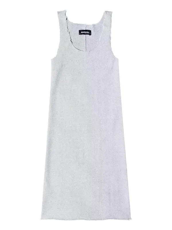 MAINLESS Ribbed Mini Dress - Grey