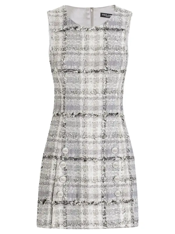 Dolce & Gabbana Tweed Mini Dress - Grey