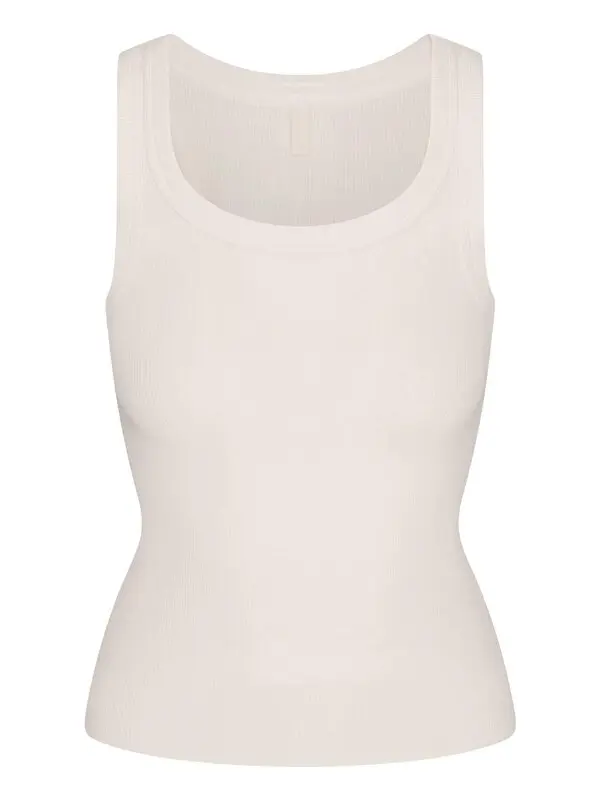 SKIMS Cotton Ribbed Scoop Neck Tank - Marble