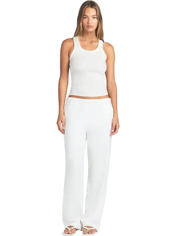 SKIMS Ribbed Cotton Scoop Neck Tank Top - Marble