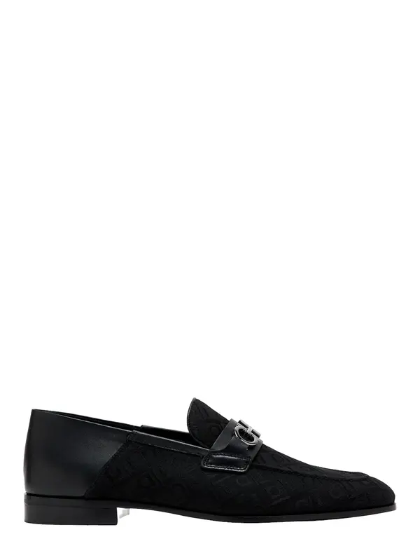 FERRAGAMO Leather Loafers - Black