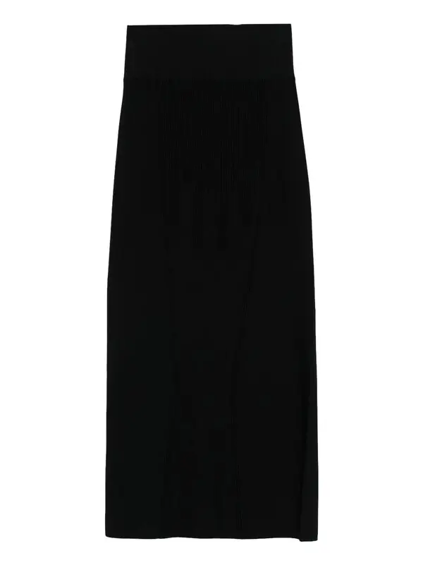 MUGLER High-waisted Midi Skirt - Black