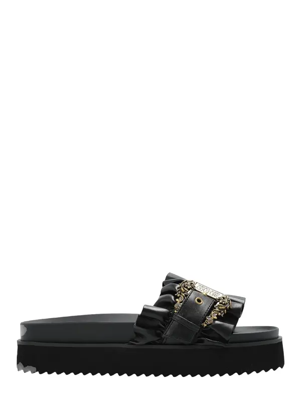Versace Logo Slides - Black