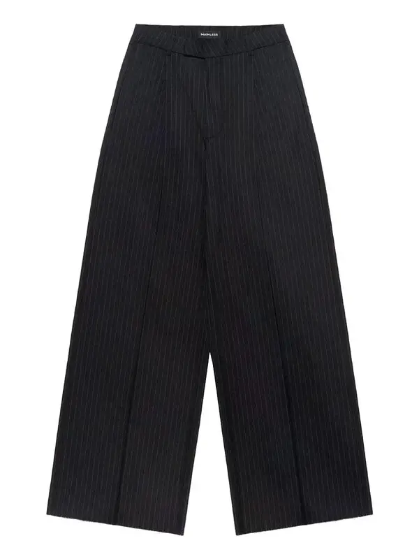 MAINLESS Pinstripe Trousers - Grey