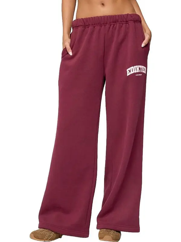 EDIKTED La Sweatpants - Burgundy