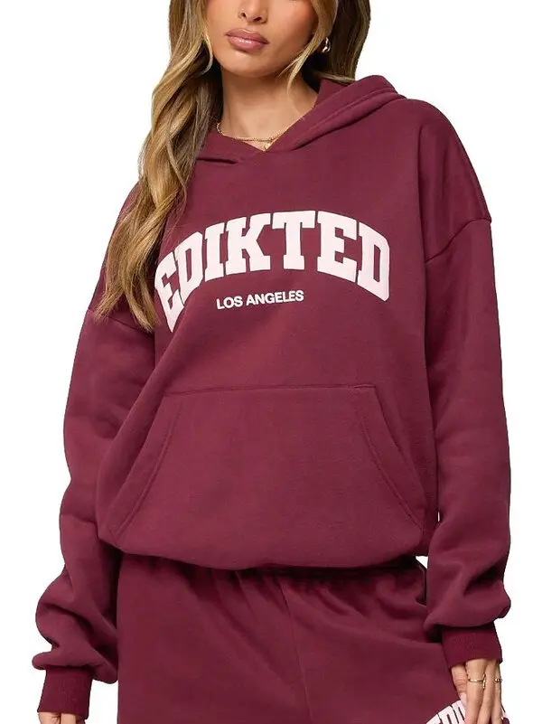 EDIKTED La Hoodie - Burgundy