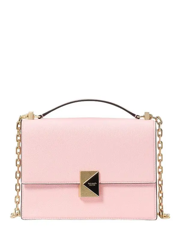 Kate Spade New York Deco Pebbled Leather Small Chain Shoulder Bag - Pastry Pink