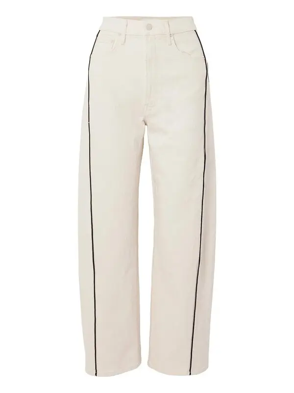 MOTHER The Half Pipe High-rise Barrel-leg Jeans - Neutrals